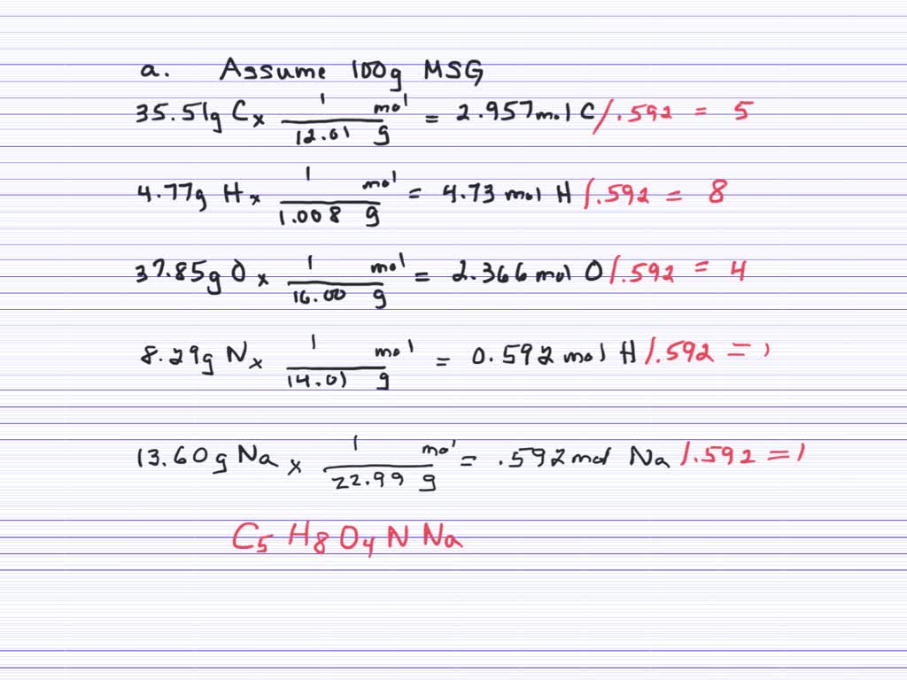 SOLVED Determine The Simplest Formulas Of The Following Compounds a
