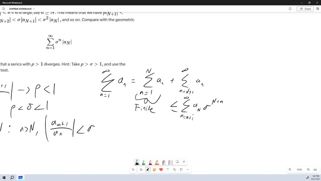 ⏩SOLVED:Prove the ratio test. Hint: If |an+1 / an| →ρ