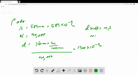 SOLVED:Light at wavelength 589 nm from a sodium lamp is incident ...