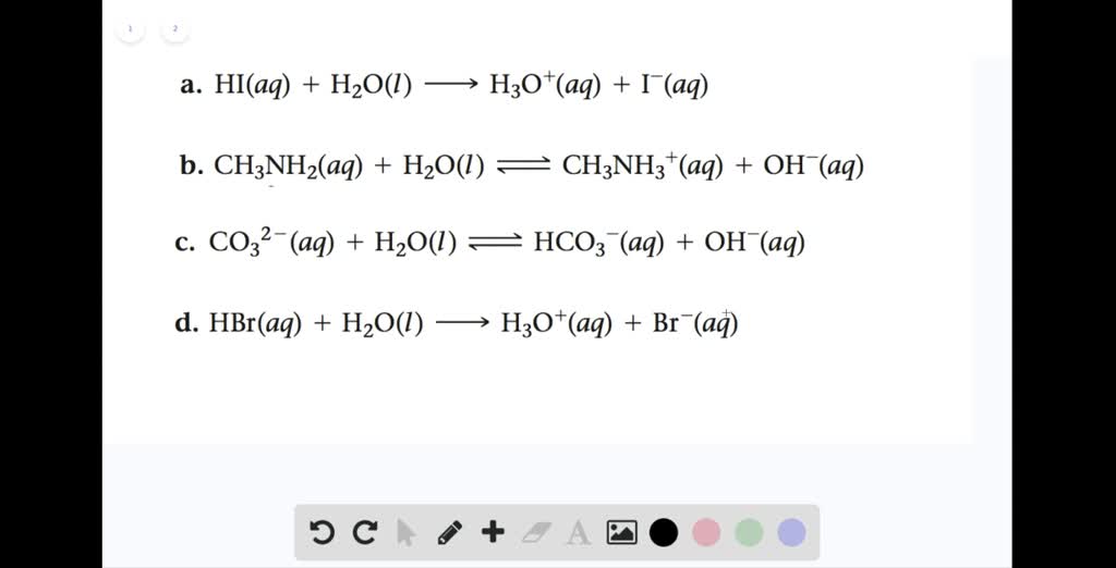 SOLVED:In each reaction, identify the Bronsted-Lowry acid, the Bronsted ...