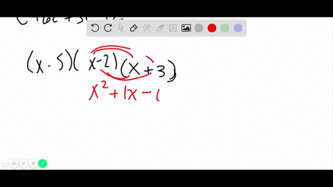 SOLVED:Multiply. (x-5)(x-2)(x+3)