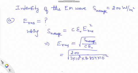 ⏩SOLVED:The root mean square of the displacement current density in ...