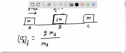 SOLVED:Three objects A, B and C are kept in a straight line on a frictionless horizontal surface ...