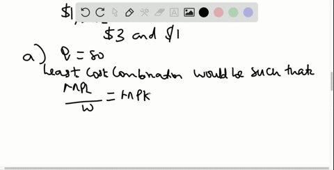 Suppose the productivity of capital and labor are as shown in the table ...