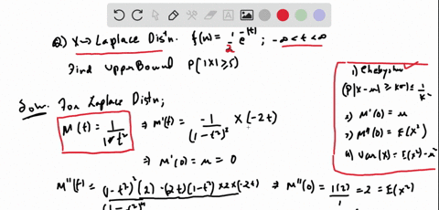 SOLVED: Suppose X has a Laplace distribution with pdf (1.9.20). Show ...