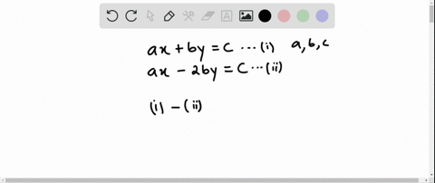 SOLVED:Solve by any method. Assume that a and b represent nonzero constants. a x+b y=c a x-2 b y=c