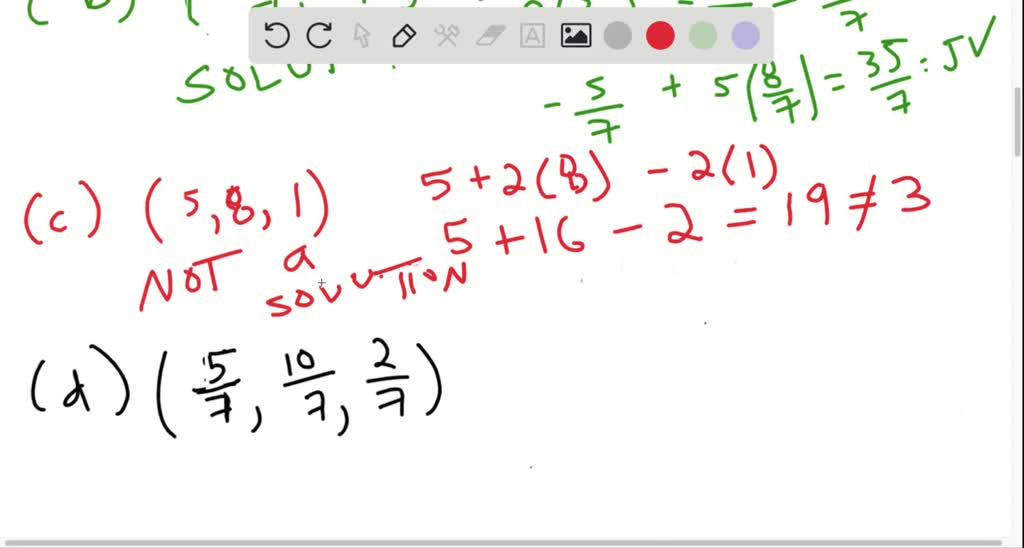 Solved In Each Part Determine Whether The Given 3 Tuple Is A Solution Of The Linear System X2 2321