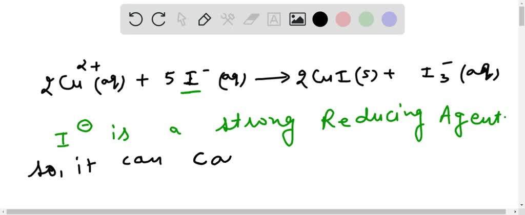 SOLVED:Attempts to make CuI2 by the reaction of Cu^2+(aq) and I^-(aq ...