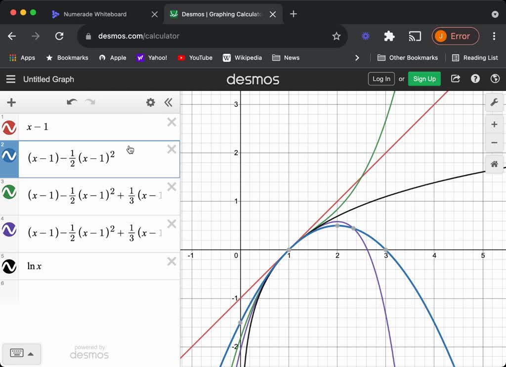 Solved A Use A Graphing Utility To Compare The Graph Of The Function Y Lnx With The Graph Of