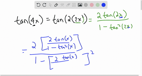 SOLVED:Express tan((x)/(4)) in terms of the cosine of a single angle.