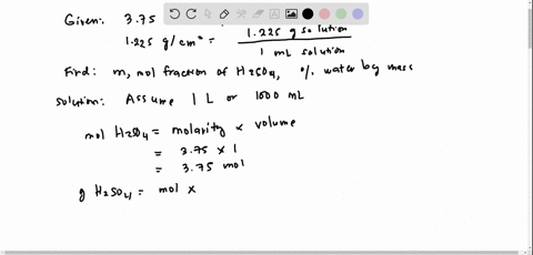 SOLVED: The density of a sulfuric acid solution taken from a car ...