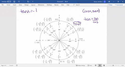 SOLVED:Find all values of x between 0 and 2πthat satisfy each of the following equations. tanx=-1
