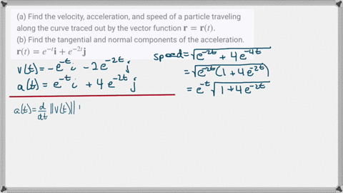 SOLVED:(a) Find the velocity, acceleration, and speed of a particle traveling along the curve ...