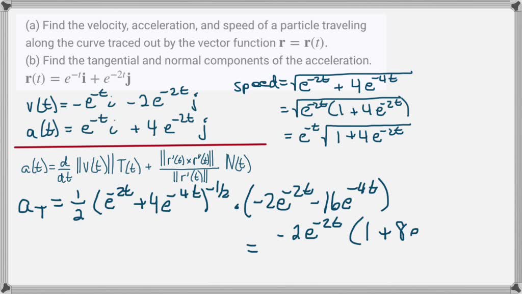 SOLVED: 'A particle moves along curve with r(t) = ti+tj+t k Find its tangential normal ...