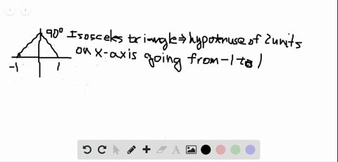 The figure shows a rectangle inscribed in an isosceles right triangle ...