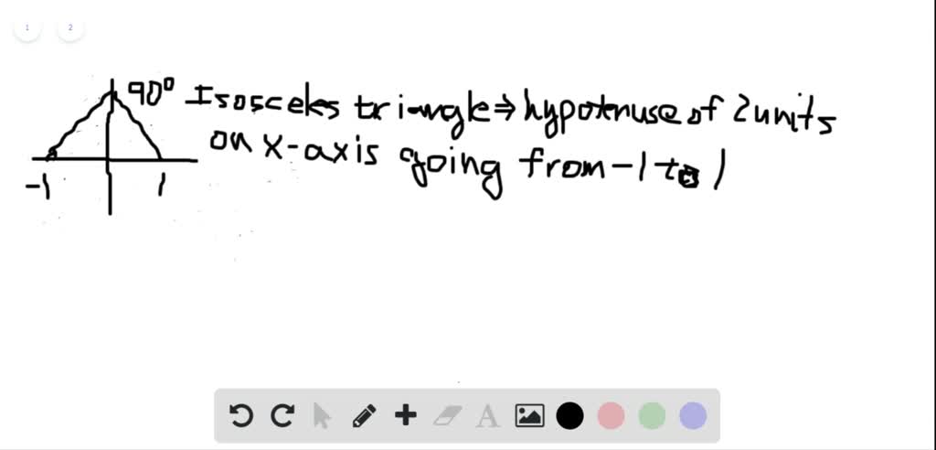 The figure shows a rectangle inscribed in an isosceles right triangle ...