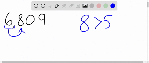 SOLVED:Round the number to the given place value. 6809 ; thousands