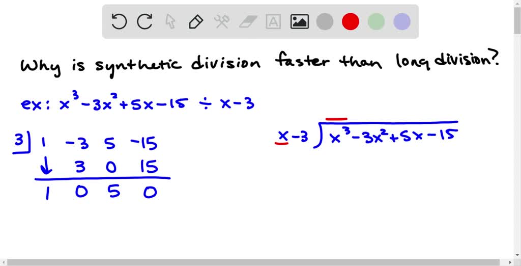 SOLVED:When dividing a polynomial by a binomial of the form x-k ...