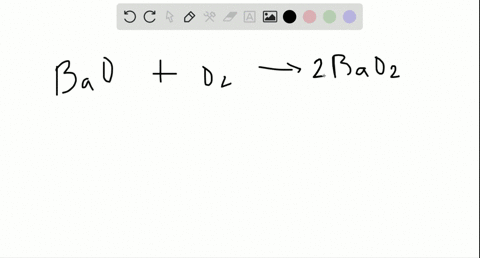 SOLVED:(a) Heating barium oxide in pure oxygen gives barium peroxide ...