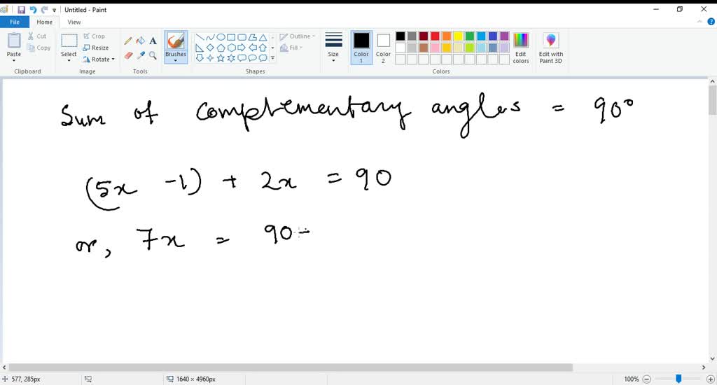SOLVED:Two angles whose sum is 90^∘ are complementary angles. Find the measures of the ...