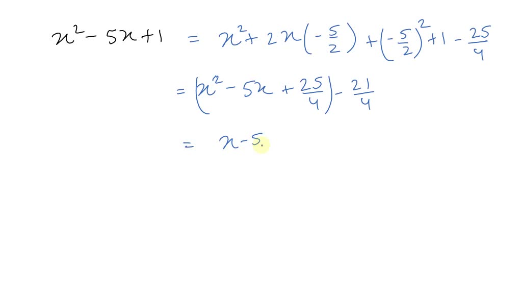 SOLVED:Complete the square for each quadratic. Then describe the trigonometric substitution that ...