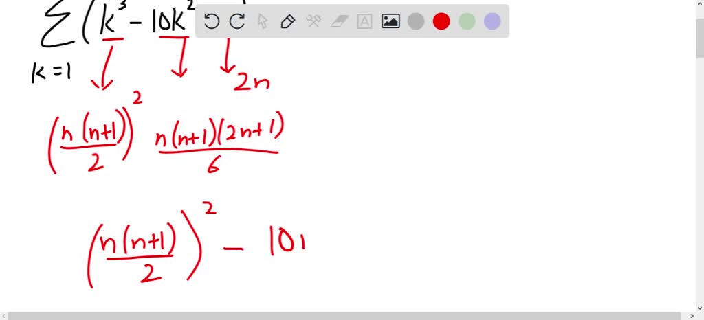 SOLVED:Find a formula for each of the sums and then use these formulas to calculate each sum for ...