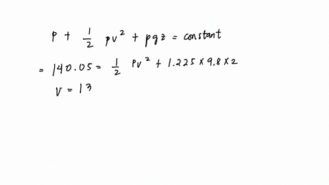 SOLVED: Air flows steadily along a streamline from point (1) to point (2) with negligible ...