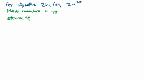 SOLVED:The number of neutrons in dipositive zinc ion with mass number ...