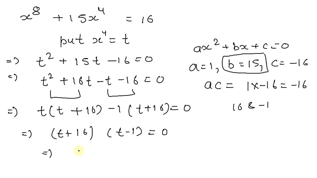 SOLVED Find All Real Numbers X That Satisfy The Indicated Equation X 4