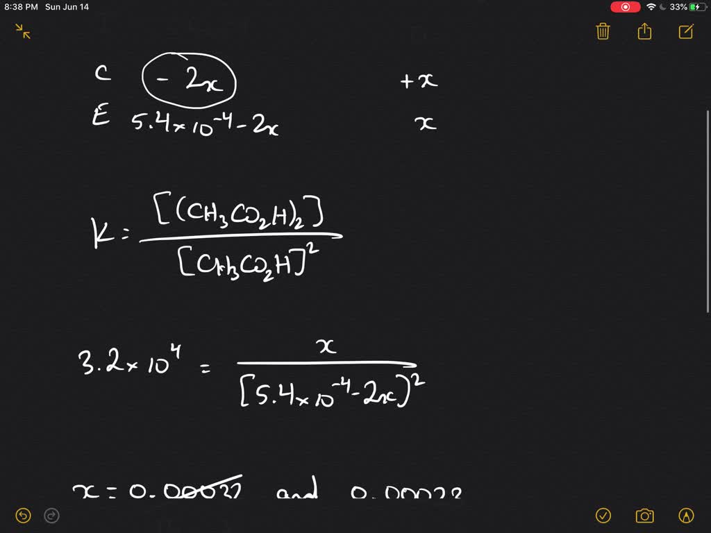 SOLVED:In the gas phase, acetic acid exists as an equilibrium of ...