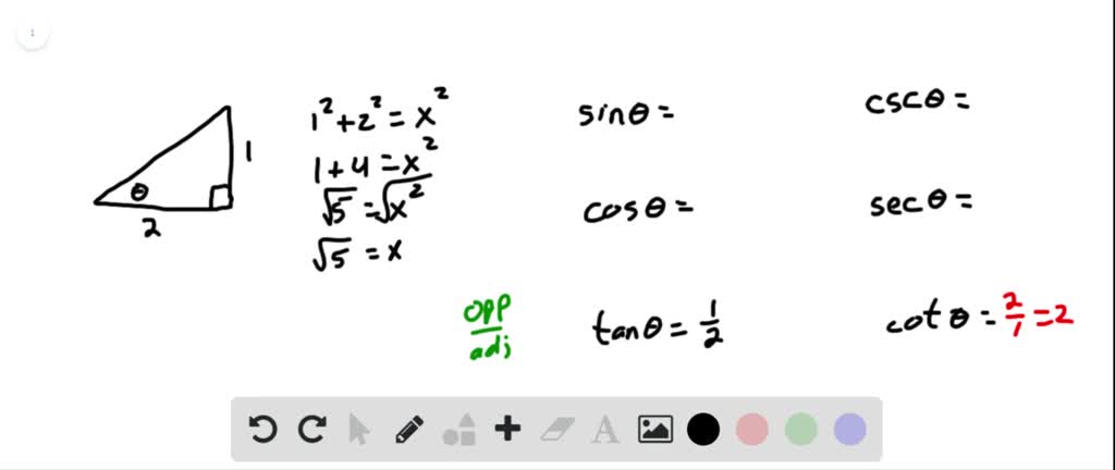 SOLVED:Use the given value of a trigonometric function of θto find the values of the other five ...