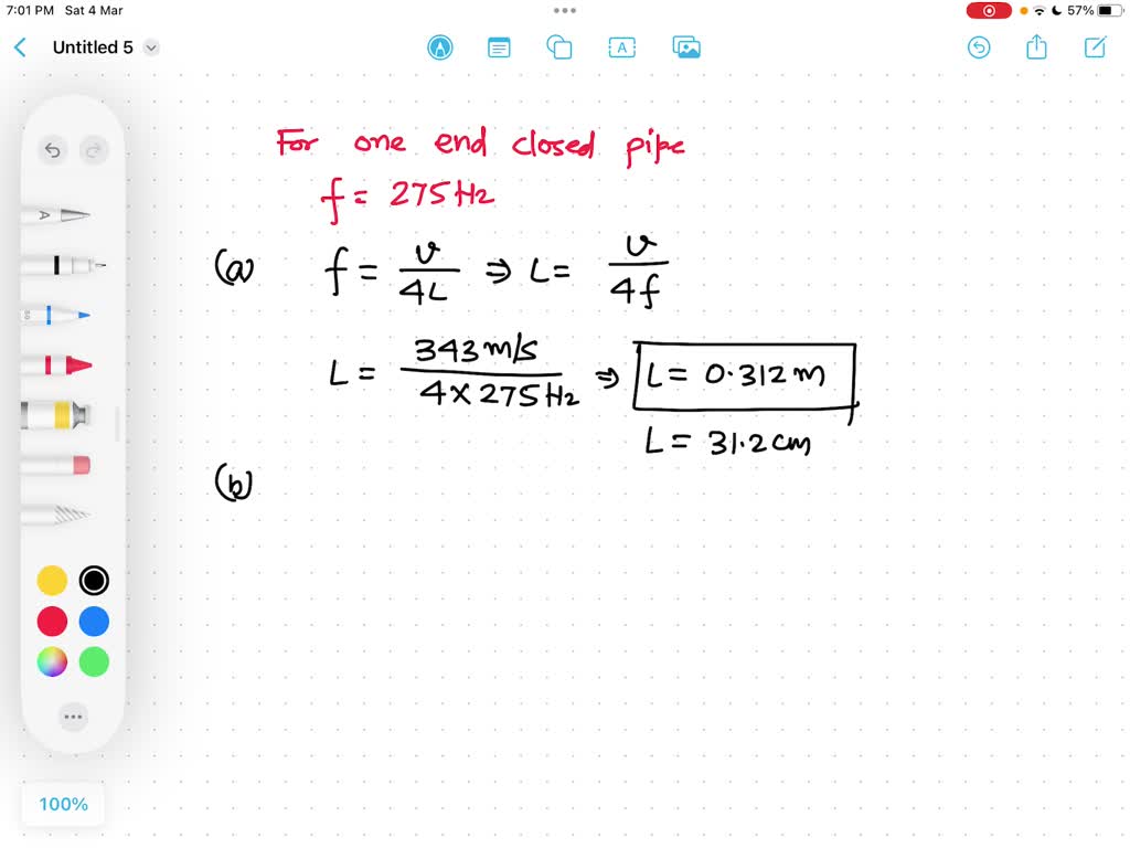SOLVED:The fundamental frequency in an organ pipe closed at one end is ...