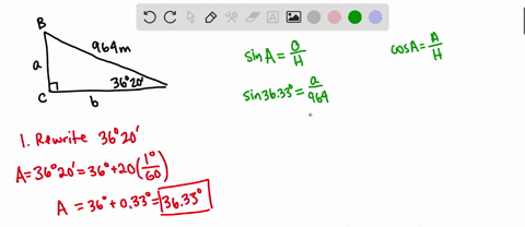SOLVED:Solve right triangle. When two sides are given, give angles in ...