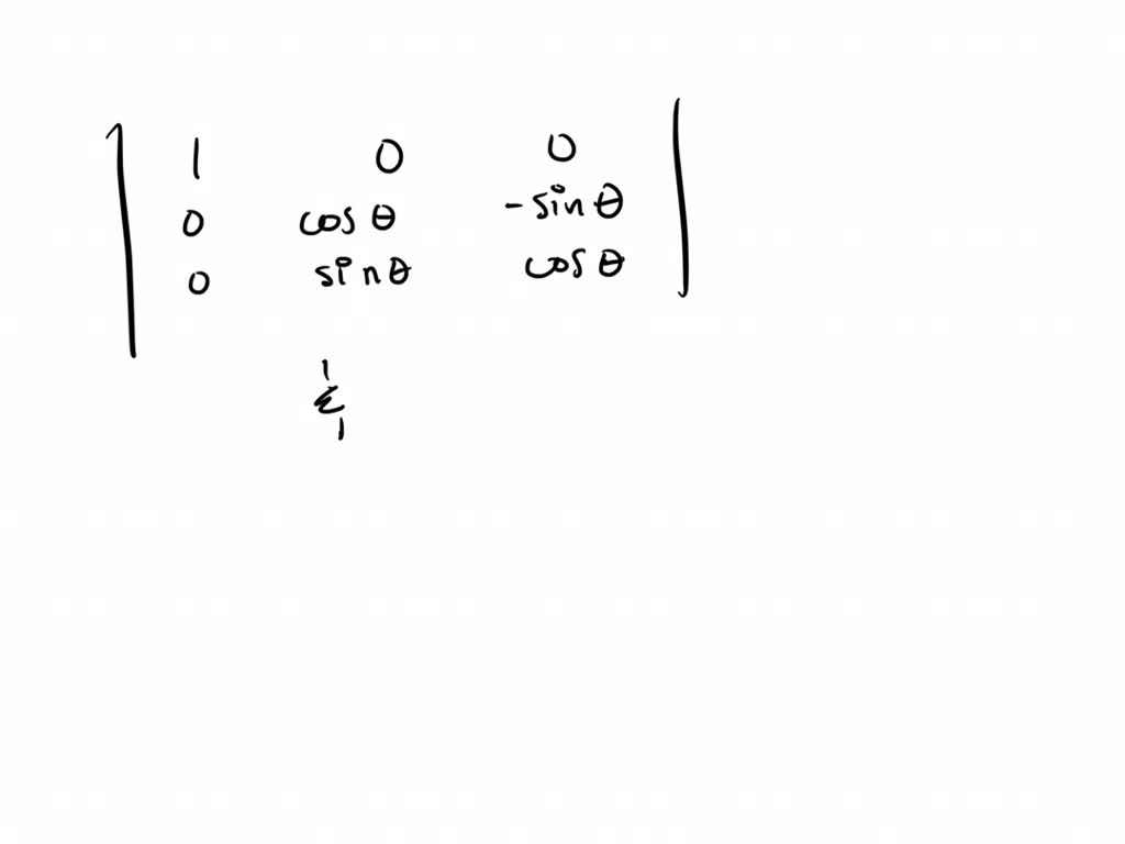 Write the matrices which produce a rotation θabout the x axis, or that ...