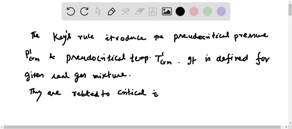 Explain how a real-gas mixture can be treated as a pseudo pure ...