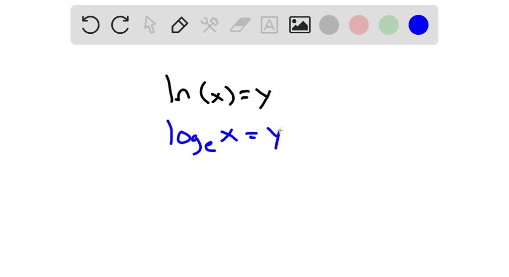 Rewrite each equation in exponential form. ln(x)=y | Numerade