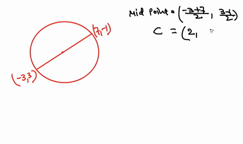 SOLVED:The two given points are endpoints of a diameter of a circle. a ...