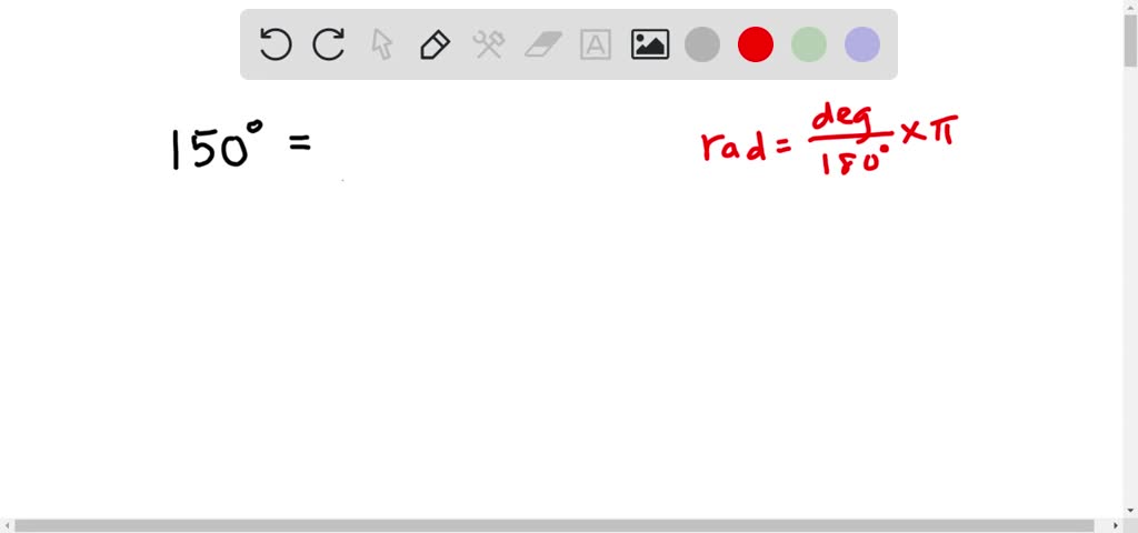 SOLVED:Convert each of the following to radians without using a ... SOLVED:Convert each of the following to radians without using a ...