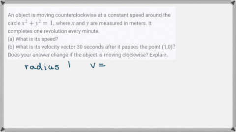 ⏩SOLVED:An object is moving counterclockwise at a constant speed… | Numerade