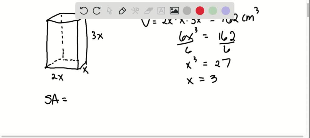 SOLVED:The length of a rectangular solid is twice the width, and the ...