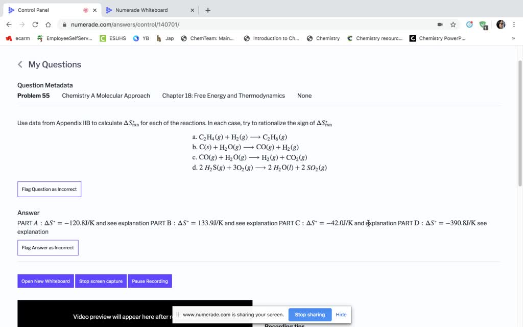 ⏩SOLVED:Use data from Appendix IIB to calculate ΔSrxn^∘ for each of… | Numerade
