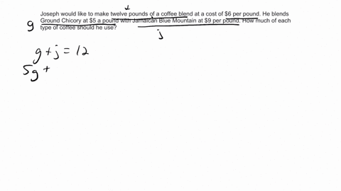 SOLVED: A coffee merchant has coffee beans that sell for 9 per pound ...