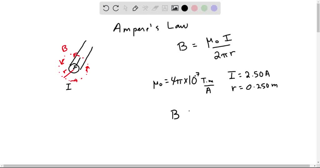 SOLVED Find The Current In A Long Straight Wire That Would Produce A SOLVED Find The Current In A Long Straight Wire That Would Produce A