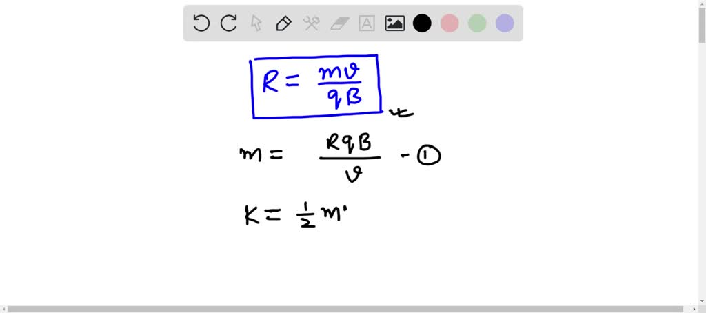 ecp A particle with a charge q and kinetic energy K travels in a uniform magnetic field of ...