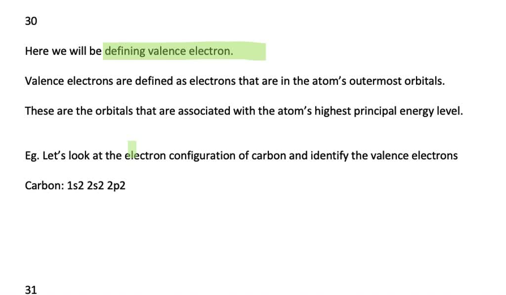 SOLVED:Define valence electron