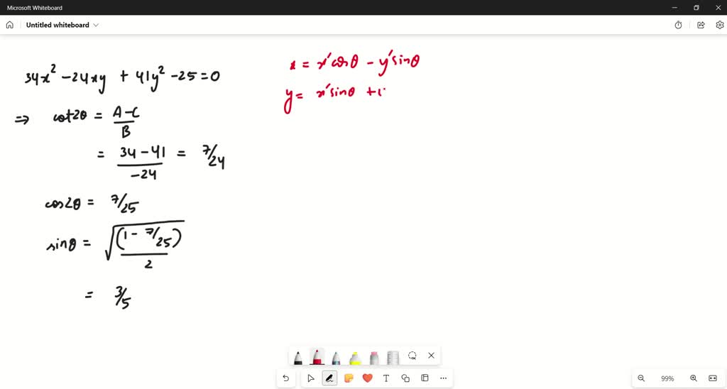 ⏩SOLVED:Rotate the coordinate axes to remove the x y -term. Then ... ⏩SOLVED:Rotate the coordinate axes to remove the x y -term. Then ...