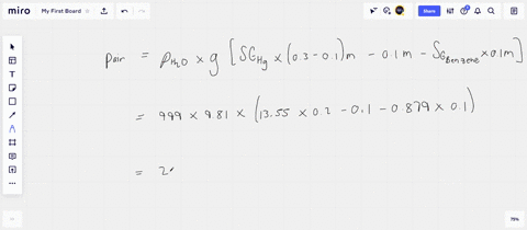 ⏩SOLVED:Consider a tank containing mercury, water, benzene, and air ...