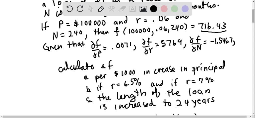 SOLVED The Monthly Payment For A Home Loan Is Given By A Function F P R N Where P Is The 