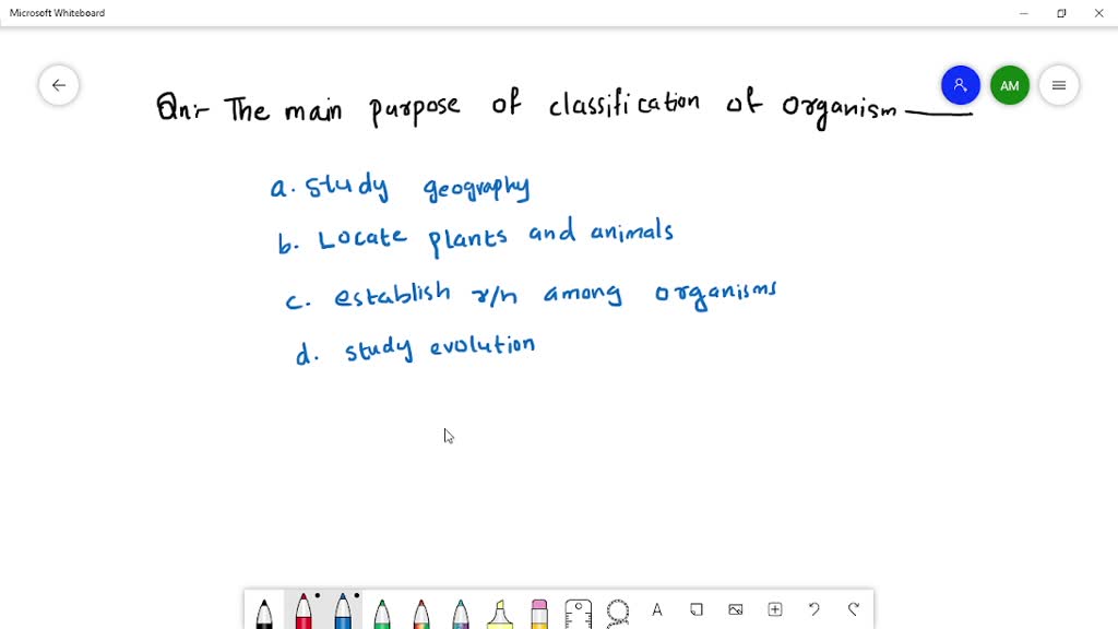 SOLVED:The main purpose of classification of organisms is to (a) study ...
