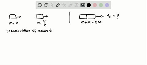 SOLVED: A cart of mass m moving right collides with an identical cart moving right at half the ...